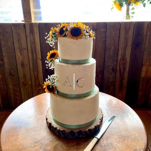 Double Layer Cake Topper Personalised Various Sizes, Colours & Fonts - Etsy