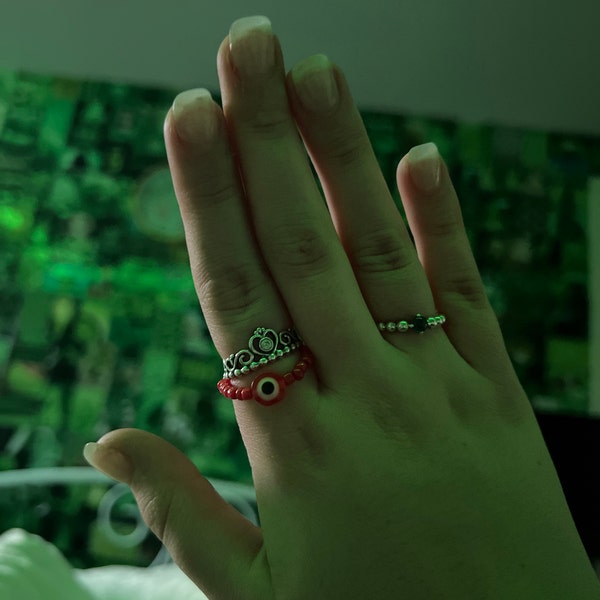 The GLINDA to My ELPHABA Set. Dainty Glass Seed Bead Bracelets. Daisy ...