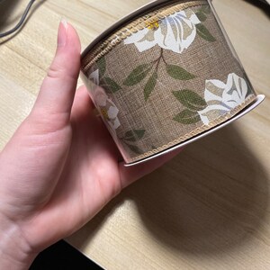 Magnolia Ribbon Farmhouse Ribbon Wreath Ribbon Wreath Supplies - Etsy