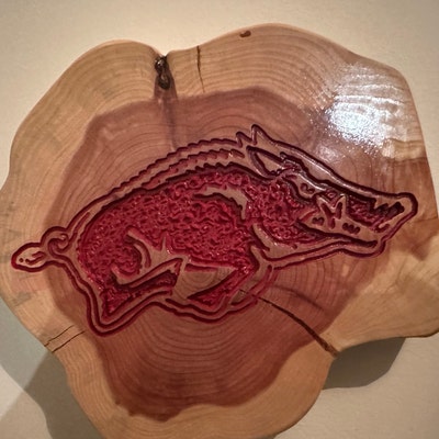 Arkansas Razorback Hog Sign Wooo Pig Sooie Wood Routed Sign Wood Sign ...