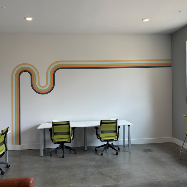 Extra Large Arch Wall Decal, Colour Block Arch Wall Decal, Abstract ...