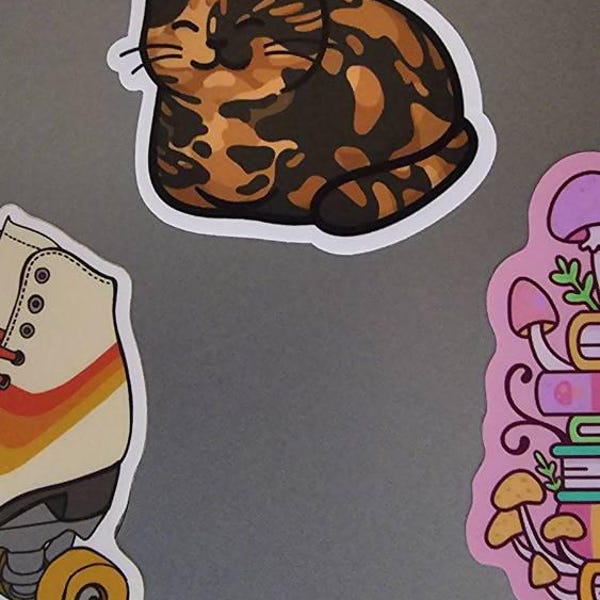 Cream Siamese Cat Loaf Sticker; Flamepoint; Waterproof Dishwasher Safe ...