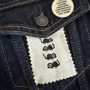 Distressed Frog Mini Sew-on Fabric Lino Print Frog Patch - Etsy