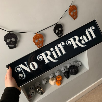 No Riff Raff Art Deco Style Sign Framed Print Framed Metal Print Retro ...