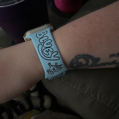 Bluey Apple Watch Band, Bluey Laser Engraved Watch Band, Personalized ...