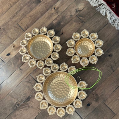 Hand Painted Tea Set With 6 Tea Glasses & Stand for Serving Tea, Gift ...