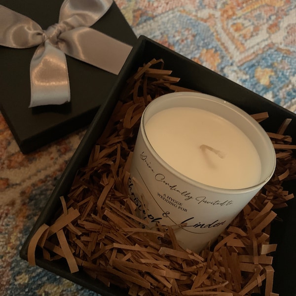 Wedding Invitation Candle, Personalized Save the Date Invitation Candle ...