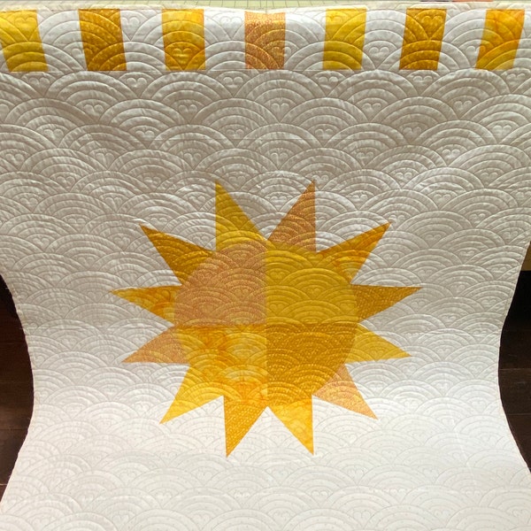 Jumbo Sunshine PDF Baby and Throw Quilt Pattern || Modern Baby Blanket ...