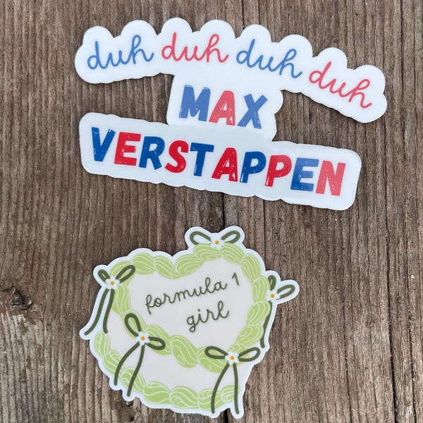 Max Verstappen F1 Sticker | F1 Cute Sticker | Cute Sticker for ...