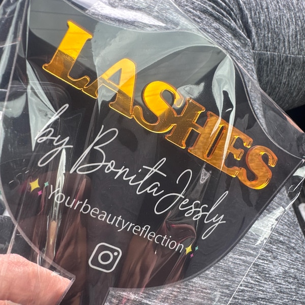 Handheld Mirror Social Media Prop | Personalized Eyelash Technician ...