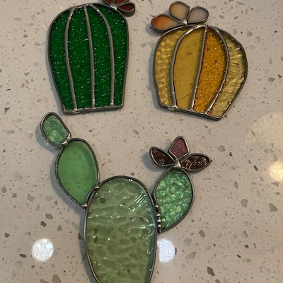 Cactus Stained Glass Pattern to Download Digital PDF Beginner Pattern ...