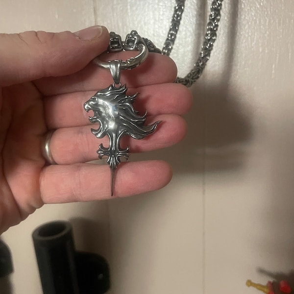 Final Fantasy VIII Large Squall Leonhart Griever Necklace Sterling ...