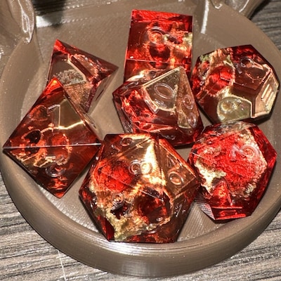 D20 Skull Geode 33mm Dice Sharp Edge, D&D Dice Set for Dungeons and ...