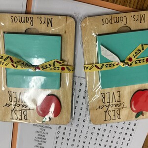 Teacher Sticky Note Holder, Best Teacher Ever, Teacher of the Year, End ...