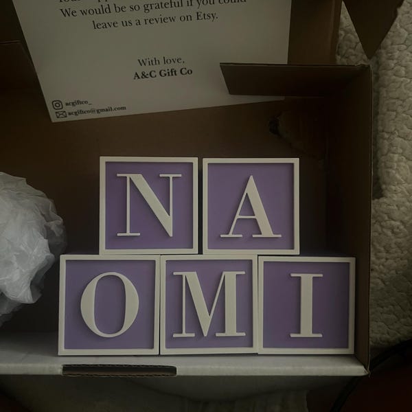 Custom 3D Printed Name Blocks – Nursery Decor, Baby Shower Gift - Etsy