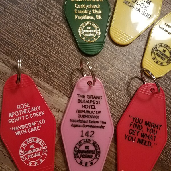 Pink W/ Black Print the Grand Budapest Hotel Inspired Key Limited Run ...