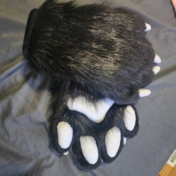 Five Finger Fursuit Paws, Fursuit Furry Paws, White Animal Paws - Etsy