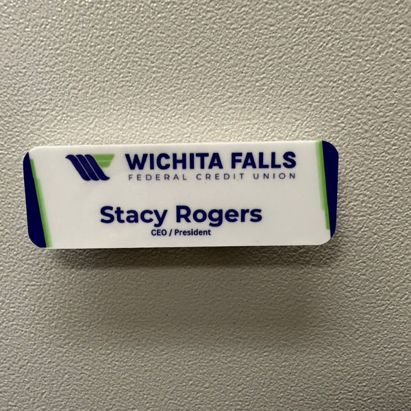 Name Tags for Work - Business Name Badges With Logo - Magnetic Name ...