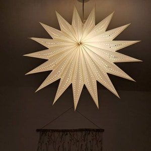 Prosecco Star Lantern White Paper Christmas Star Hanging Star Lantern ...