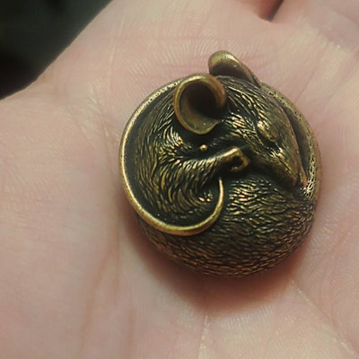 Bronze Miniature Sleeping Mouse Brass Animal Sculpture Mouse - Etsy