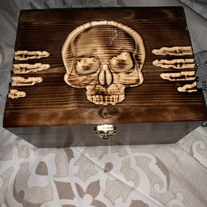 Goth Jewelry Box, Skull Box Halloween Decor Makes the Perfect Candy Box ...