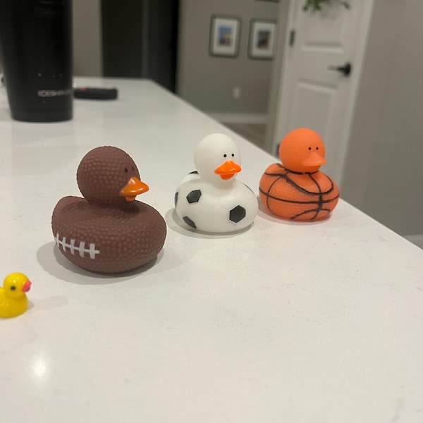 Sport Themed Rubber Duckies Football, Basketball and Soccer ...