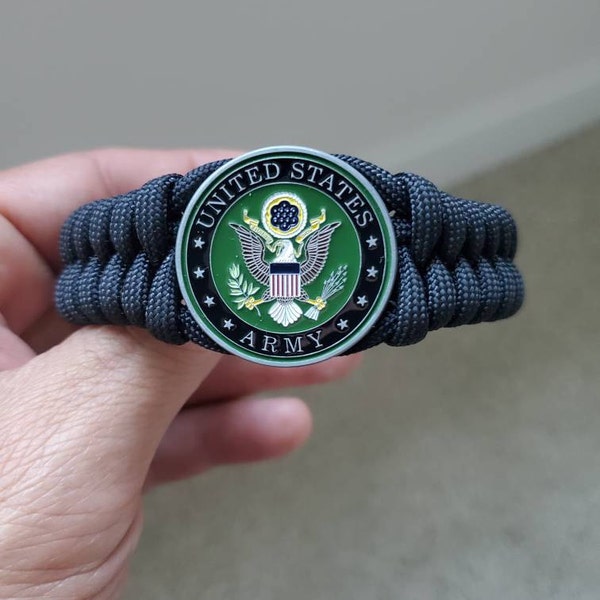 US Army Mens Paracord Bracelet, Military Gifts for Veterans and ...
