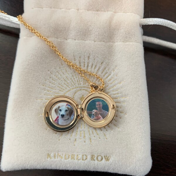 Round Circle Mini Locket, Gold Filled, Silver, Minimalist Personalized ...