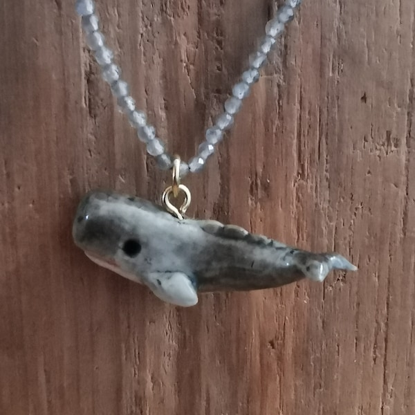 Sperm Whale Necklace | Handcrafted Porcelain Jewelry | Camp Hollow ...