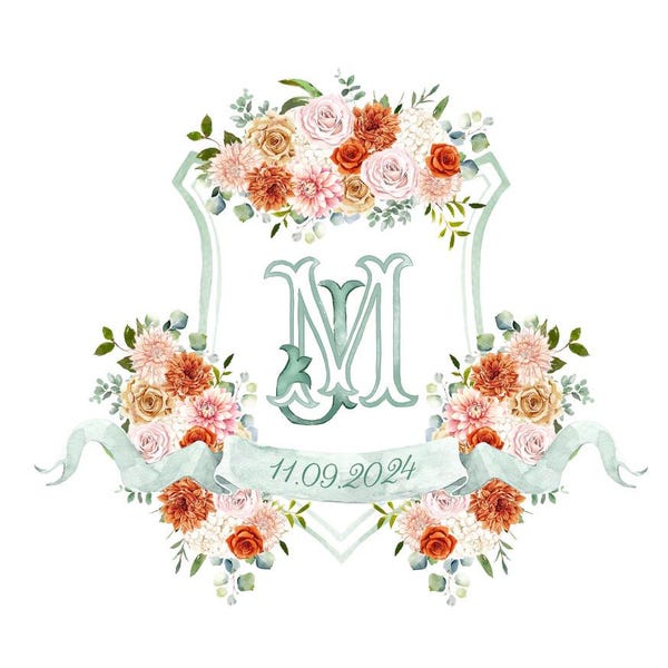 Custom Wedding Crest Custom Crest Wedding Crest Wedding Logo ...