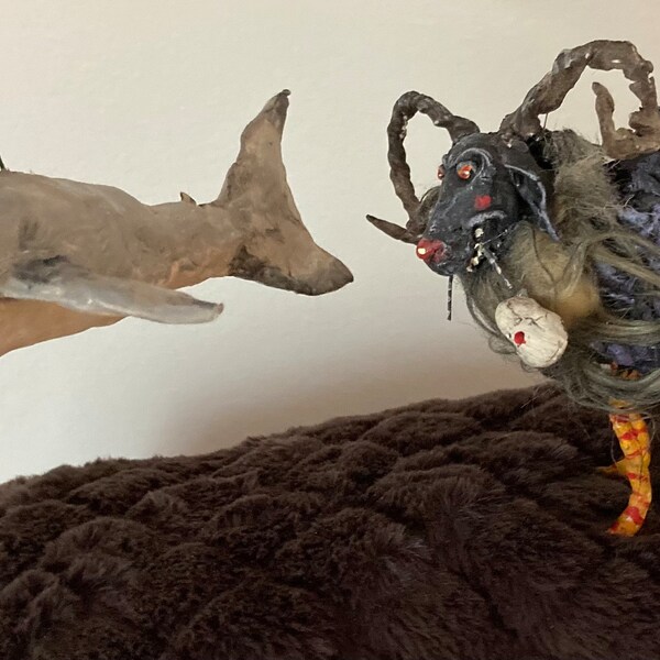 Handmade Creepy Halloween Hey Diddle Diddle Cow Over the Moon With ...