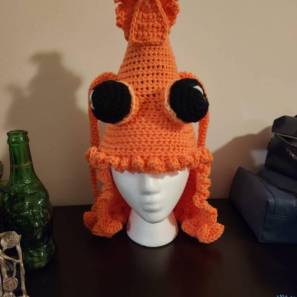 Crochet Shrimp Prawn Hat PATTERN PDF Food Costume Cosplay Hood - Etsy