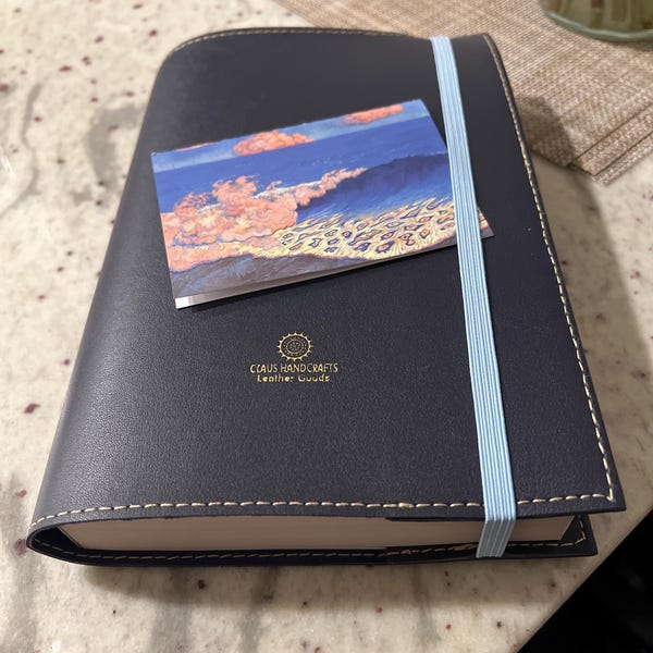 Leather Large Bible Cover Compatible With Hardcover NIV, ESV Study ...