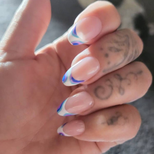 Luxury Custom Gel Press on Nails | Ombre Cloud Nails | Super Natural ...