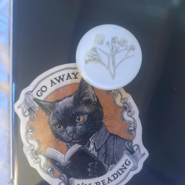 Reading Cat Sticker, Kindle Sticker, Book Cat Sticker, Black Cat ...