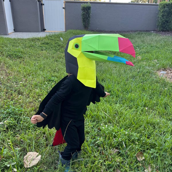 Toucan Papercraft Mask Template PDF Pattern - Etsy UK