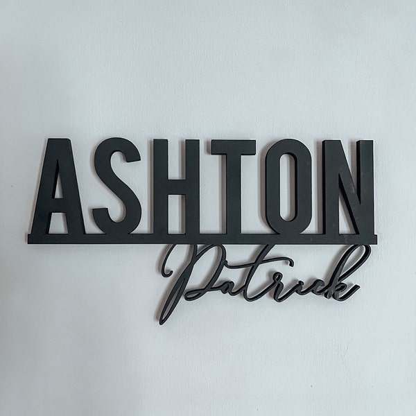 Boy Name Sign, Custom Wooden Name Sign, Nursery Name Sign, Backdrop ...