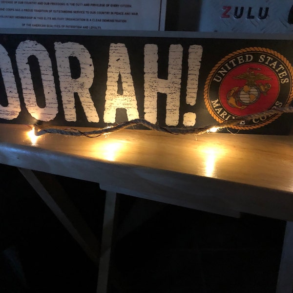 USMC OORAH! Wood Sign – Officially Licensed Marine Corps Wall Art ...