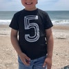 9, Gray and Black, Nine Birthday Shirt, Number Nine Shirt, 9th Birthday ...