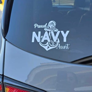 Proud Navy Parent Decal- Mom or Dad; Vinyl Decal for Car Windows ...