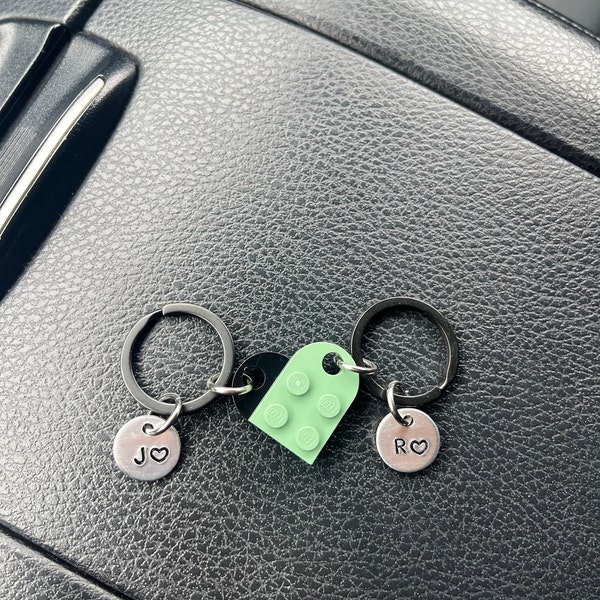 Connecting Heart Keychain Set, Made From Authentic LEGO® Bricks ...