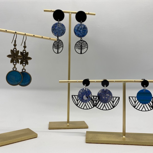 Earring Display Stands, Brass, Set of Three, 80mm, 120mm, 180mm - Etsy