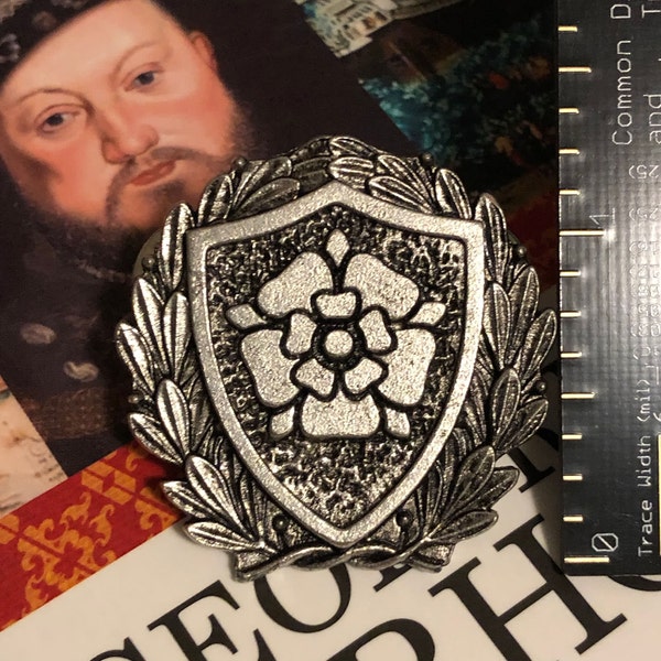 Tudor Rose Heraldic Badge - Heraldry Cosplay Pin - Handcrafted Pewter ...