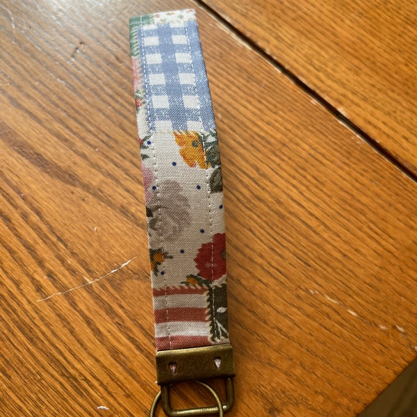 Patchwork Keychain Wristlet - Etsy