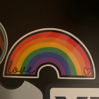 Rainbow Love Vinyl Sticker Stickers for Hydroflask Laptop Stickers ...