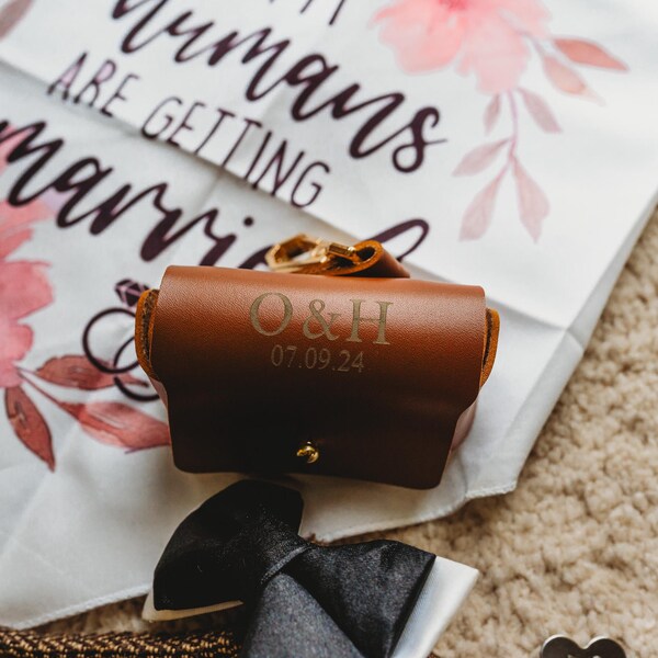 Personalised Leather Ring Box-dog Proposal Engagement Ring Box-ring ...