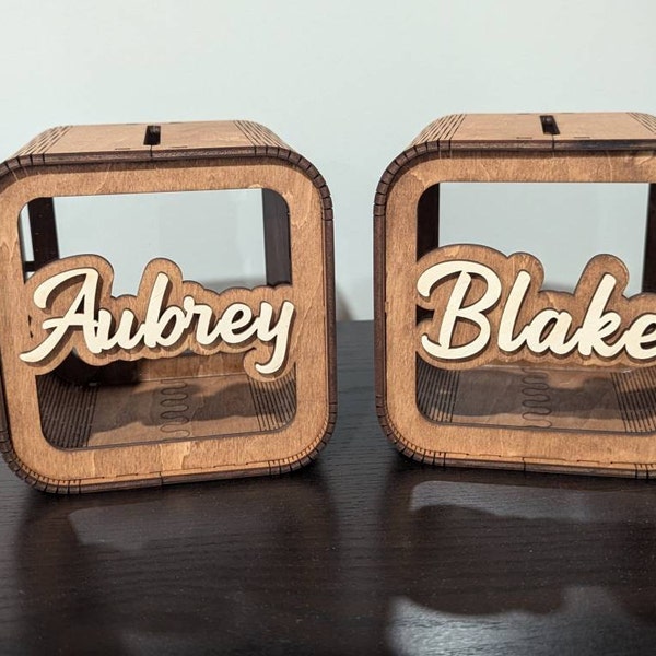 Personalized Piggy Bank, Kids Bank, Money Box, Name Piggy Bank, Wooden ...