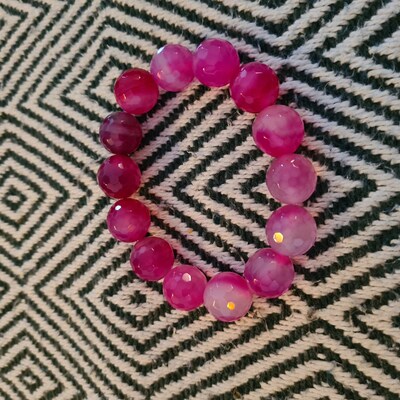Hot Pink Bead String, 2mm Bright Pink Beads, Jewellery Making Bead ...