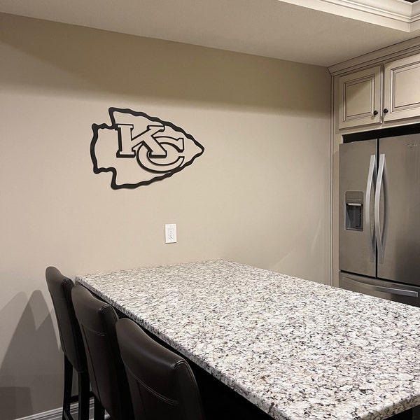 Kansas City Chiefs Sign Metal Sign KC Arrow Sign Man Cave Kansas City ...