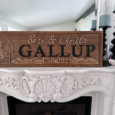 Custom Wood Sign Family Name Sign Last Name Sign Personalized Wedding ...